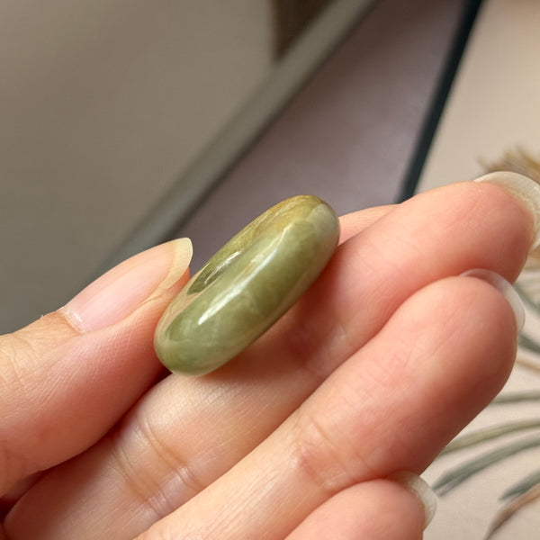 A-Grade Natural Yellow Brown Jadeite Bagel Piece No. 172648 – Yokdee ...